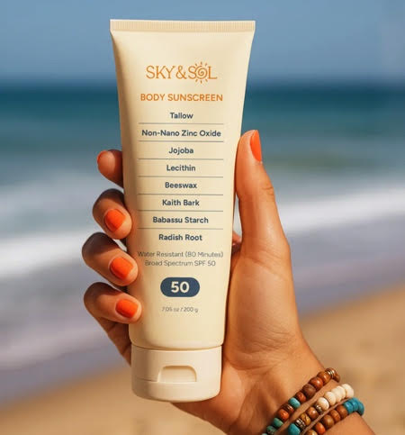Sky and Sol Sunscreen SPF 50 - Only 8 Ingredients (And All Are Edible ...